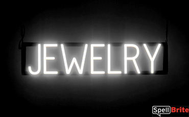JEWELRY LED Sign in Red, Neon Look