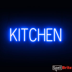 Blue LED KITCHEN Sign, Neon Sign Look with LED Lights