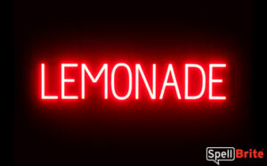 Red LED LEMONADE Sign, Neon Sign Look with LED Lights