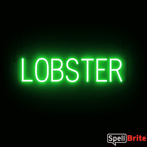 Green LED LOBSTER Sign, Neon Sign Look with LED Lights