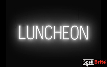 Red LED LUNCHEON Sign, Neon Sign Look with LED Lights