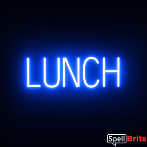 Blue LED LUNCH Sign, Neon Sign Appearance with LED Lights