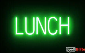 Red LED LUNCH Sign, Neon Sign Look with LED Lights