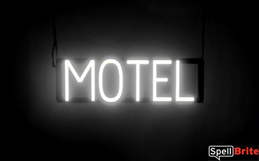 MOTEL LED Sign in Red, Neon Look