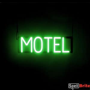 MOTEL LED Sign in Green, Neon Look