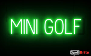 Red LED MINI GOLF Sign, Neon Sign Look with LED Lights