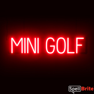 Red LED MINI GOLF Sign, Neon Sign Look with LED Lights