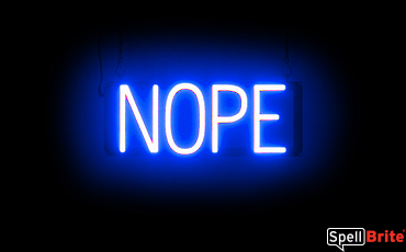 NOPE Closed LED Sign in Red, Neon Look