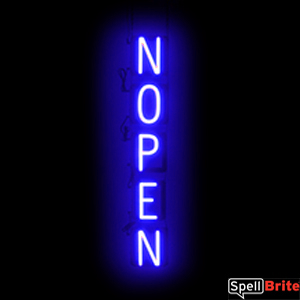 NOPEN Open LED Sign in Blue, Neon Look
