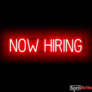 NOW HIRING LED Sign in Red for Liberty Tax