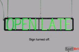 OPEN LATE LED Sign in Red, Neon Look
