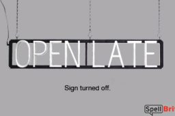 OPEN LATE LED Sign in Red, Neon Look