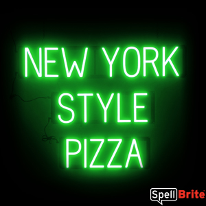 Neon-Like Green LED NEW YORK STYLE PIZZA Sign