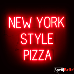 Neon-Like Red LED NEW YORK STYLE PIZZA Sign