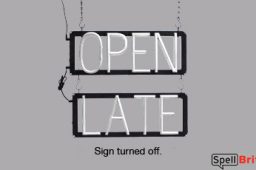 Open Late Sign, 2 Rows with 4 LED Color Choices