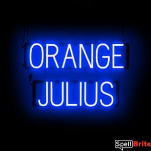ORANGE JULIUS LED Sign, in Blue, Two Row