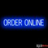 ORDER ONLINE LED Sign in Blue, Neon Look
