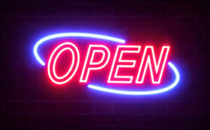 Open Sign, LED-Neon Business Signs with Changeable Letters