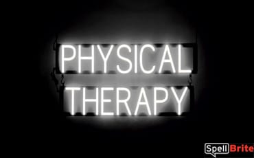 PHYSICAL THERAPY LED Sign in Blue, Neon Look