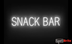 Red LED SNACK BAR Sign, Neon Sign Look with LED Lights