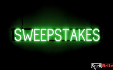 SWEEPSTAKES LED Sign in Red, Neon Look