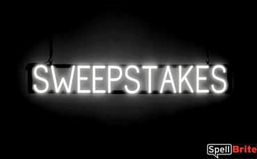 SWEEPSTAKES LED Sign in Red, Neon Look