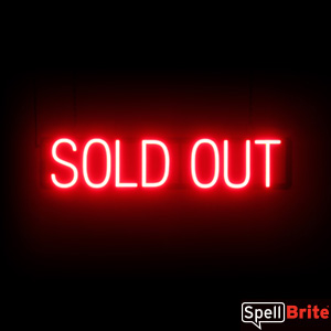 SOLD Sign | Neon Sign Look, LED Light Source