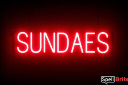 SUNDAES Sign | Neon Sign Look, LED Light Source