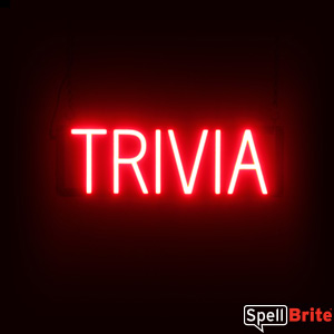 TRIVIA Sign | Neon Sign Look, LED Light Source