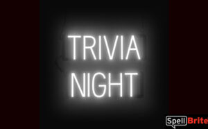 Red LED TRIVIA NIGHT Sign, Neon Sign Look with LED Lights
