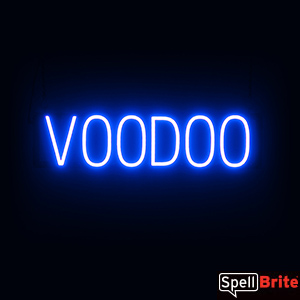 Blue LED VOODOO Sign, Neon Sign Look with LED Lights