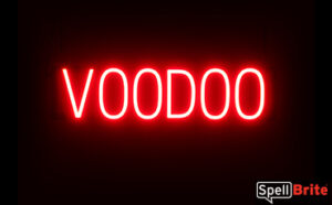 Red LED VOODOO Sign, Neon Sign Look with LED Lights
