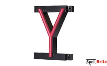 Letter Y: Red Neon-like LED Letter to Make Custom Signs
