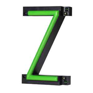 Letter Z: Green Neon-like LED Letter to Make Custom Signs