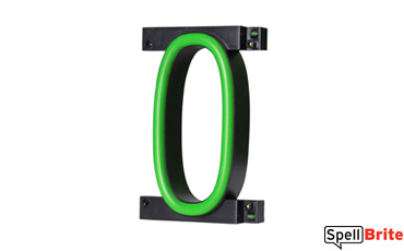 Number Zero: Red Neon-like LED Number to Make Custom Signs