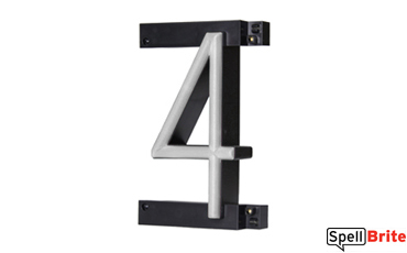 Number Four: White Neon-like LED Number to Make Custom Signs