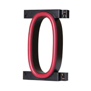 Number Zero: Red Neon-like LED Number to Make Custom Signs