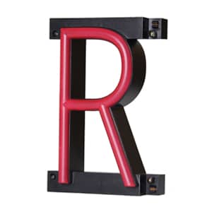 Letter R: Red Neon-like LED Letter to Make Custom Signs