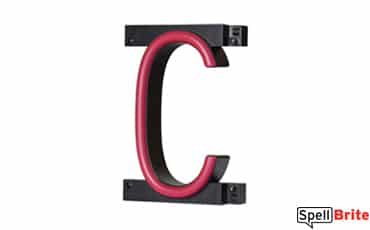 Letter C: Red Neon-like LED Letter to Make Custom Signs