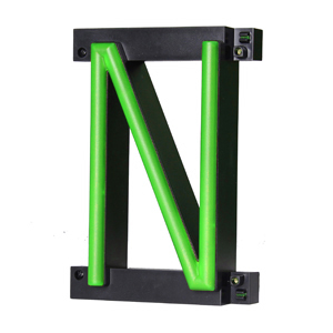 Letter N: Green Neon-like LED Letter to Make Custom Signs