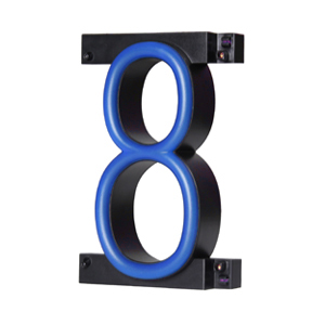 Number Eight: Blue Neon-like LED Number to Make Custom Signs
